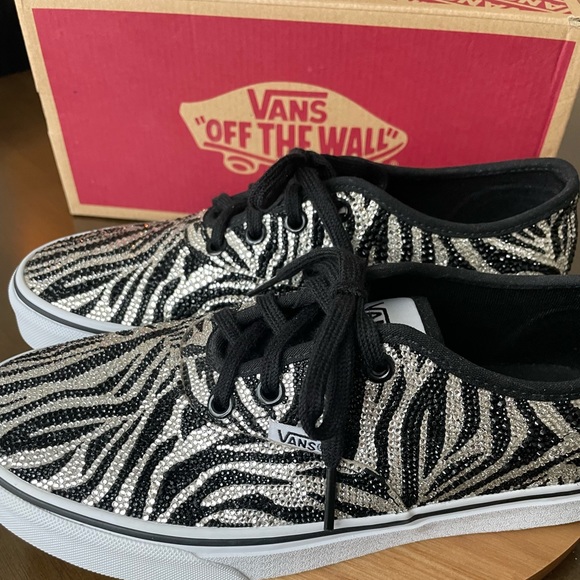 Vans | Shoes | Vans Zebra Printrhinestone | Poshmark